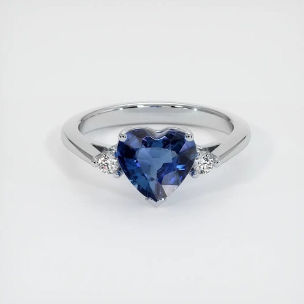 Blue Heart Ring - Etsy