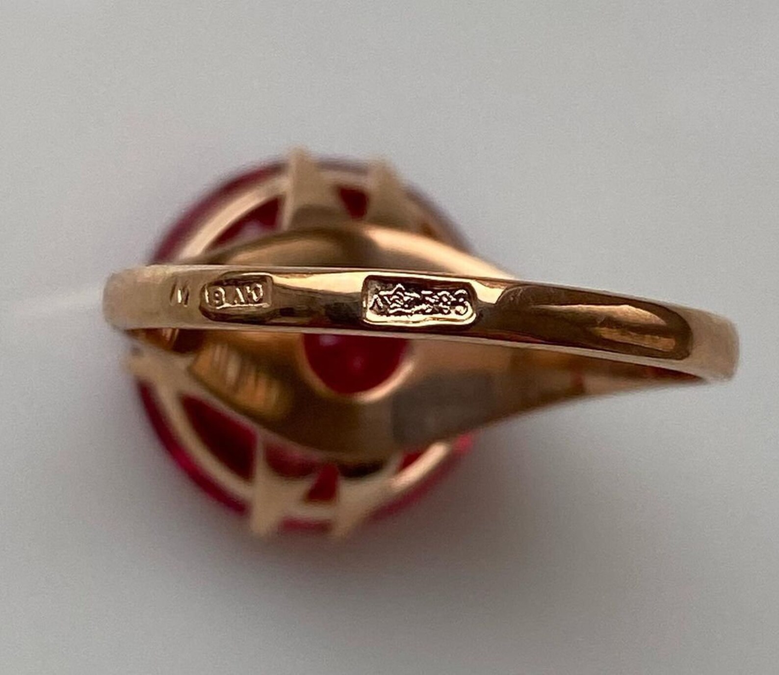 6 CT Red Round Cut Ruby 10K 14K 18K Solid Rose Gold Engagement Ring ...