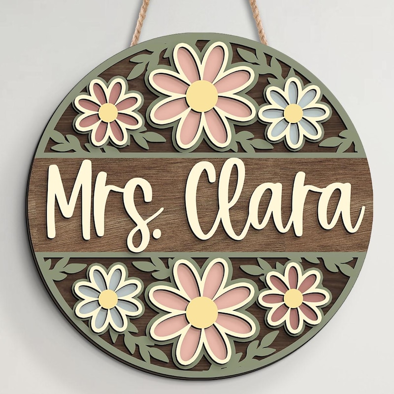 Teacher Name Room Sign - Etsy