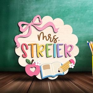 Personalized 3D Teacher Door Sign: Back to School Classroom Decor - Etsy