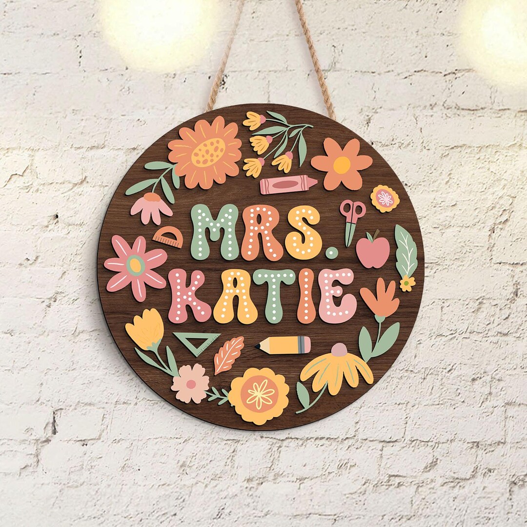 Custom 3D Teacher Sign, Personalized Teacher Gifts From Student ...