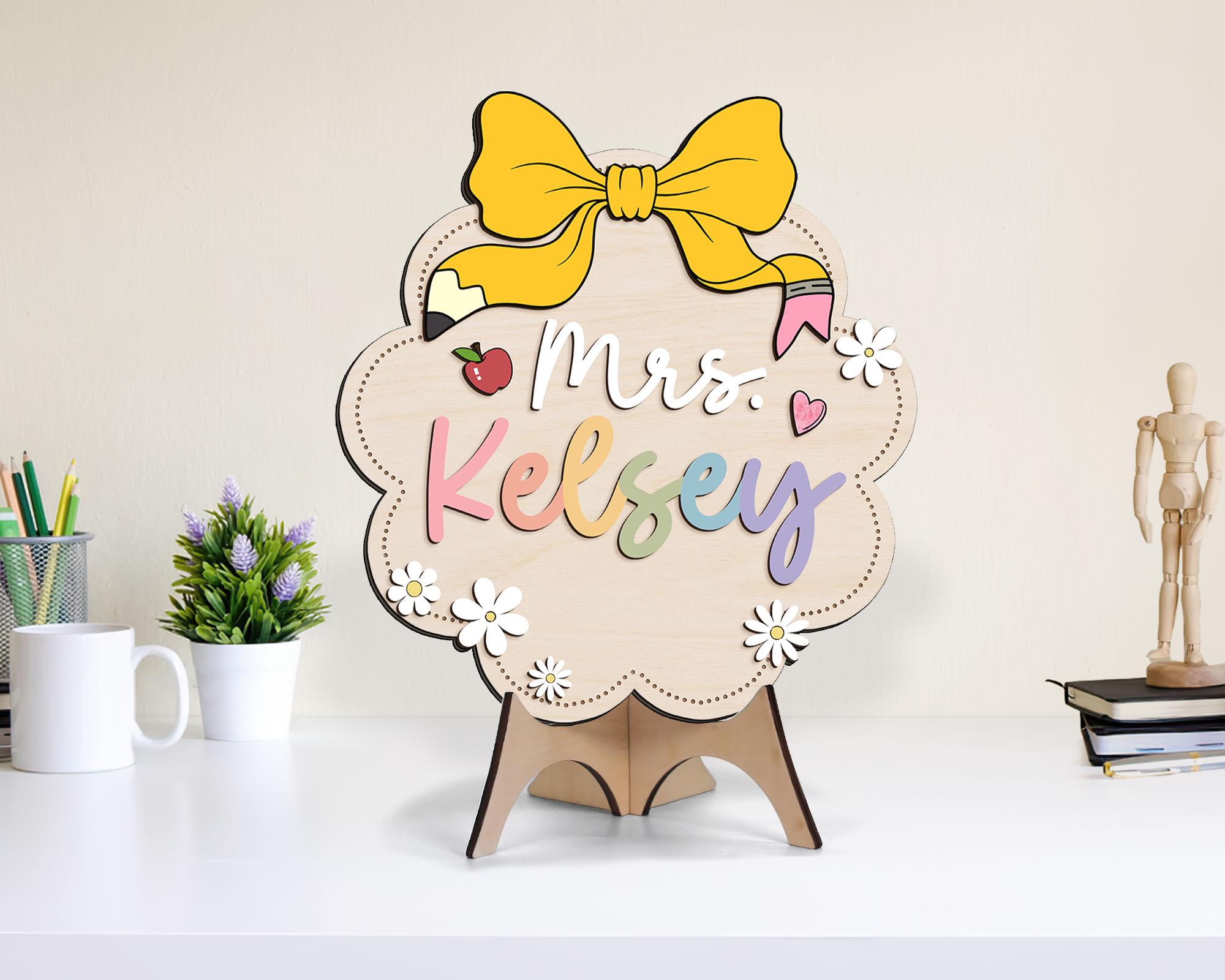 Personalized Teacher Name Door Sign: Custom Classroom Decor - Etsy