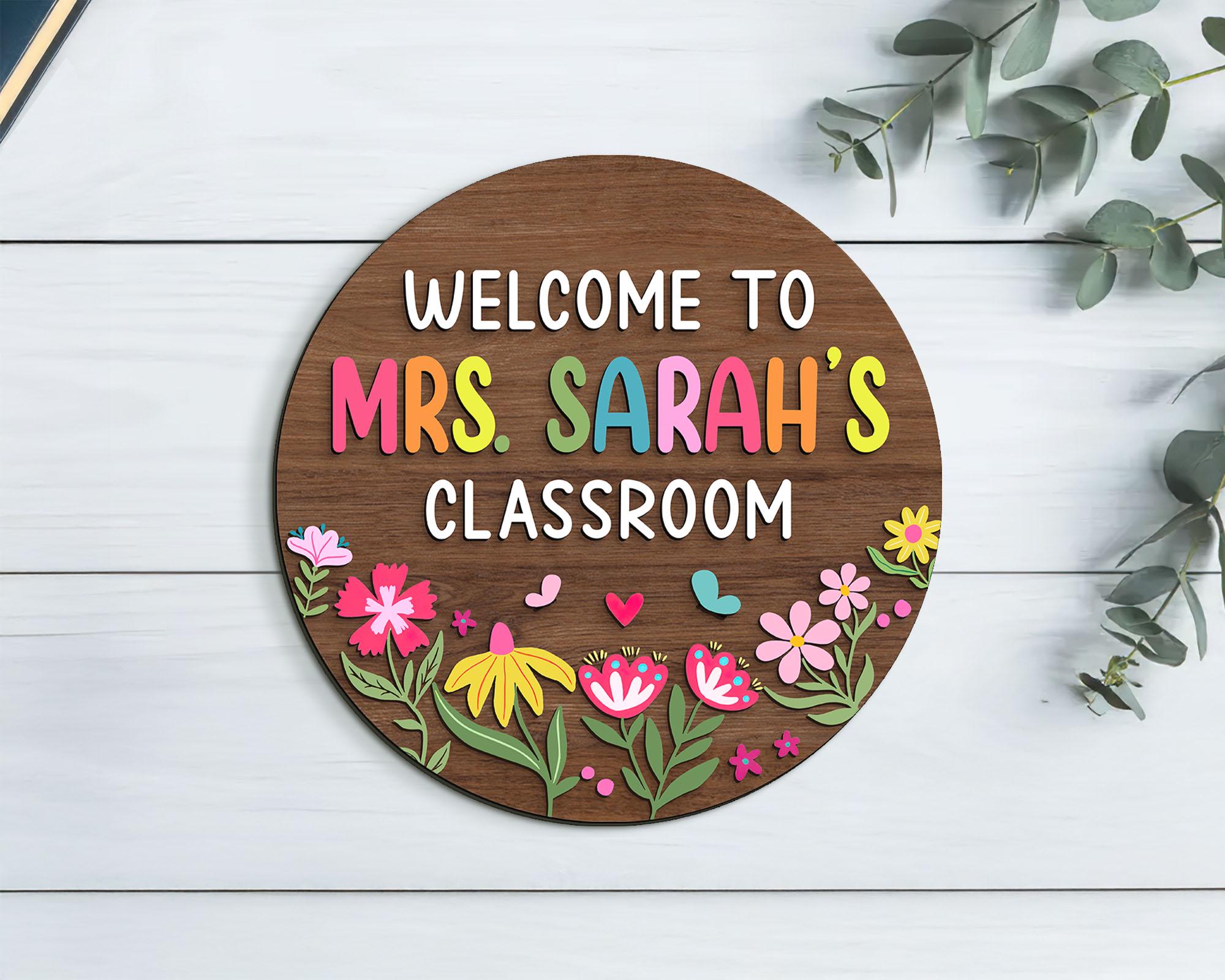 Custom Teacher Door Hanger: Classroom Welcome Sign - Etsy