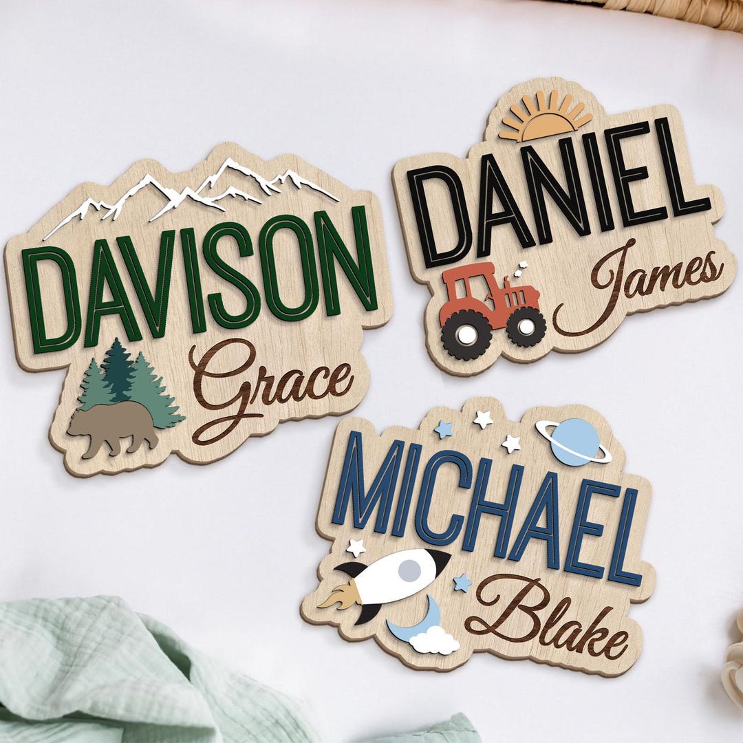 Personalized Baby Boy Name Sign, Birth Announcement Sign, Hospital ...