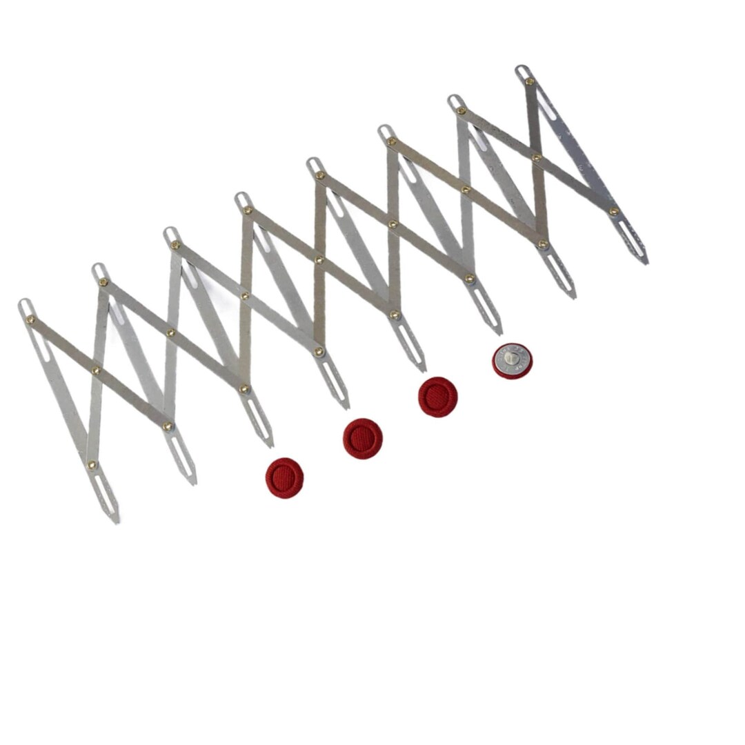 Simflex Expanding Sewing Gauge for Shirring Buttons Eyes Drapery Pleats ...