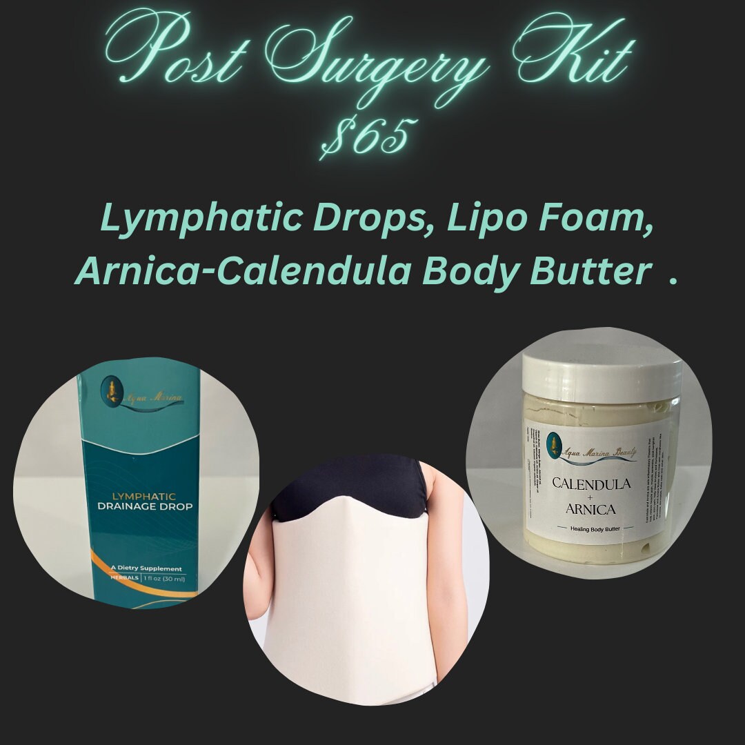 Post Surgery Recovery Kit | Lymphatic Drops, Lipo Foam, Arnica Butter ...