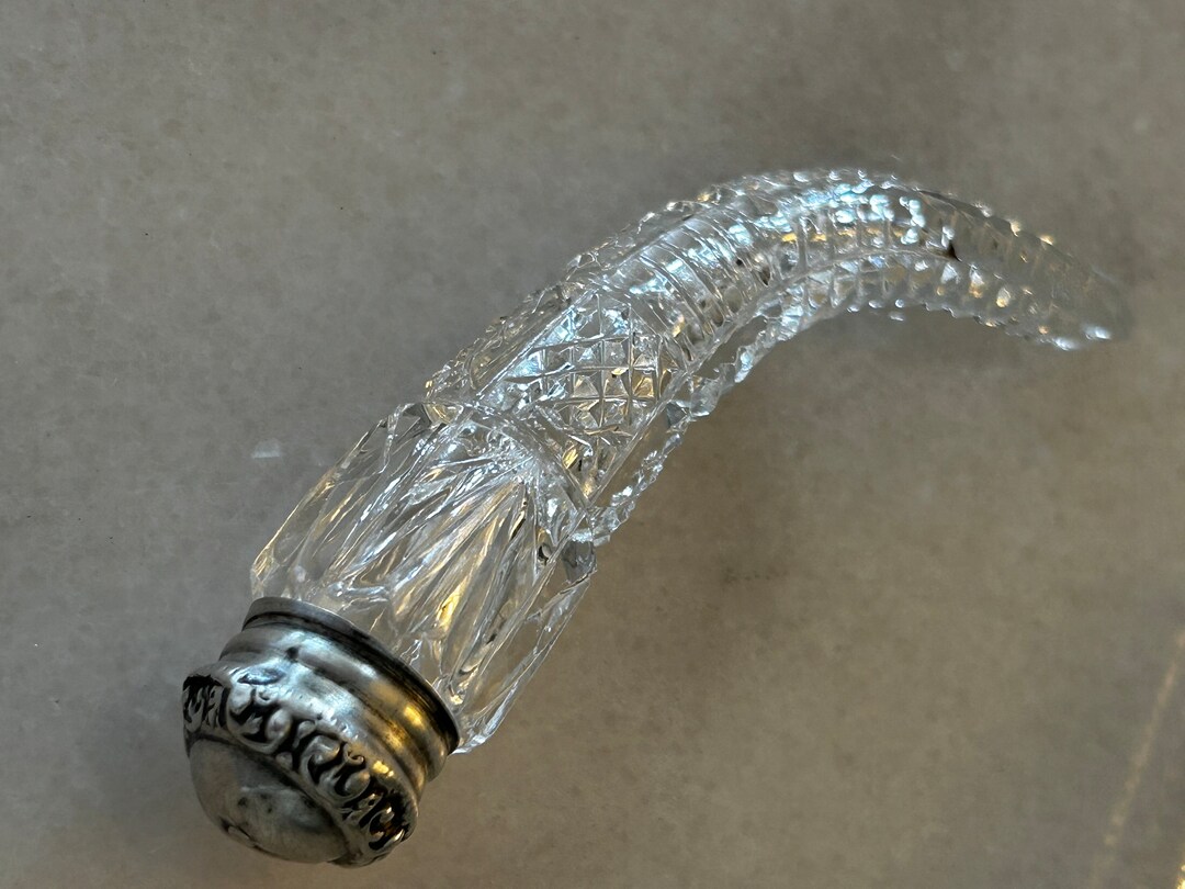 Antique Victorian Sterling Silver Crystal Cornucopia Perfume Scent ...