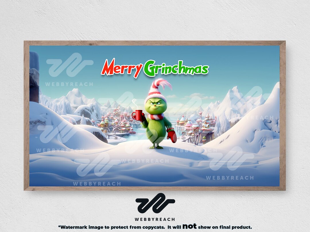 The Grinch Christmas Digital Art Download for Samsung Frame TV Whoville ...