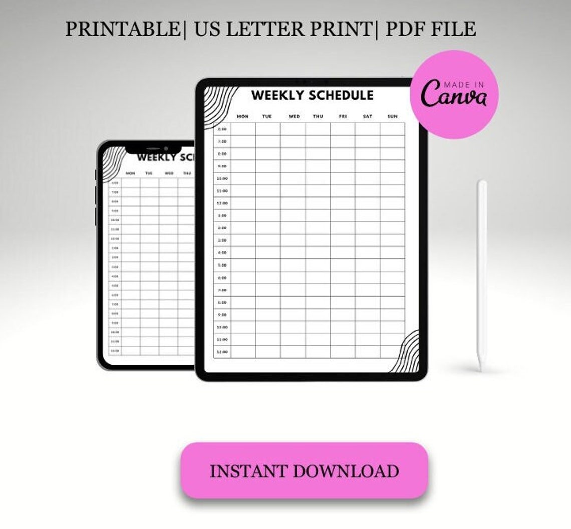 Editable Printable, Fillable Weekly Planner, Daily To-do Checklist ...