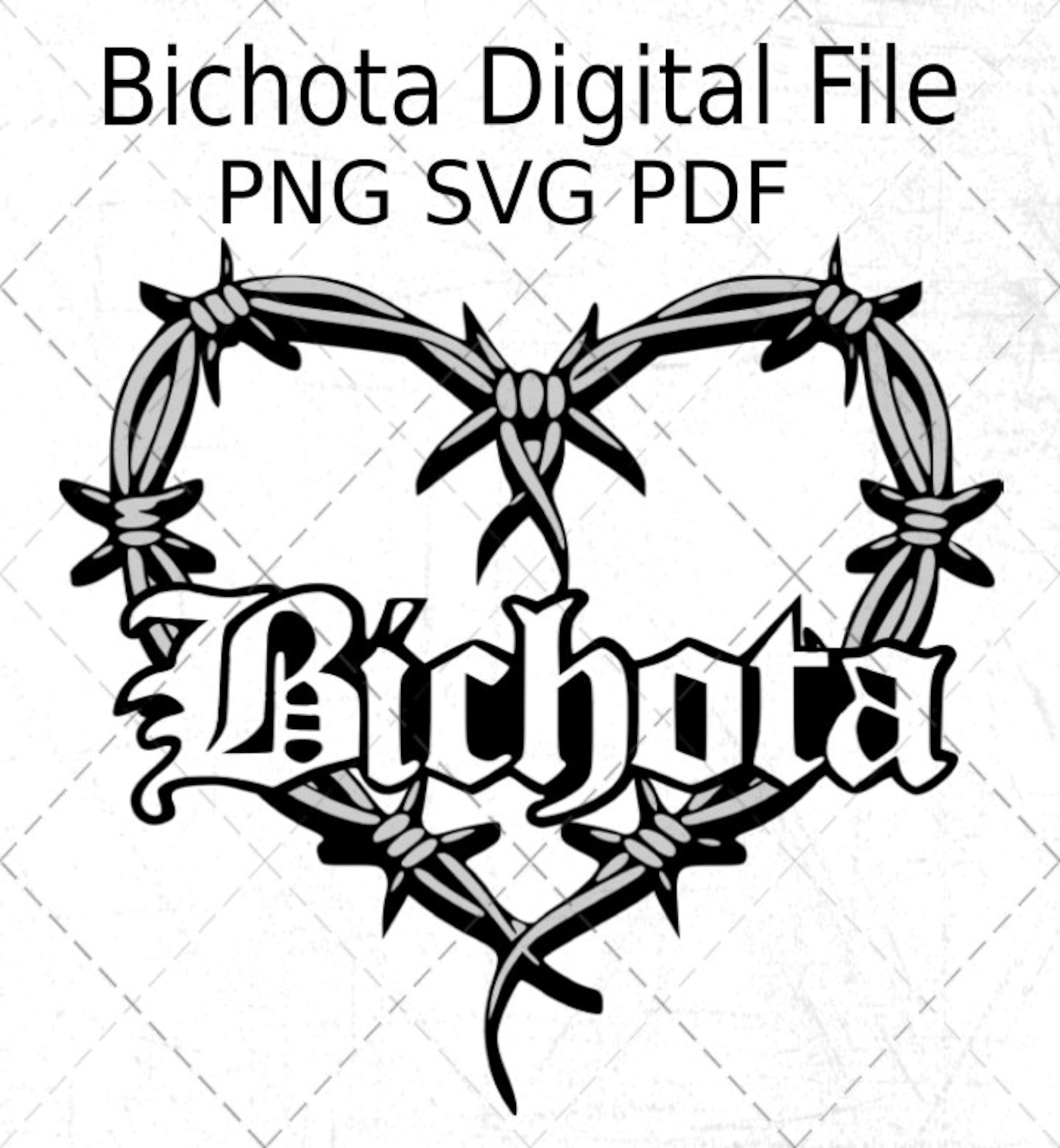 Bichota SVG Bundle Karol G Bichota Svg Wire Heart Tattoo Svg File for ...