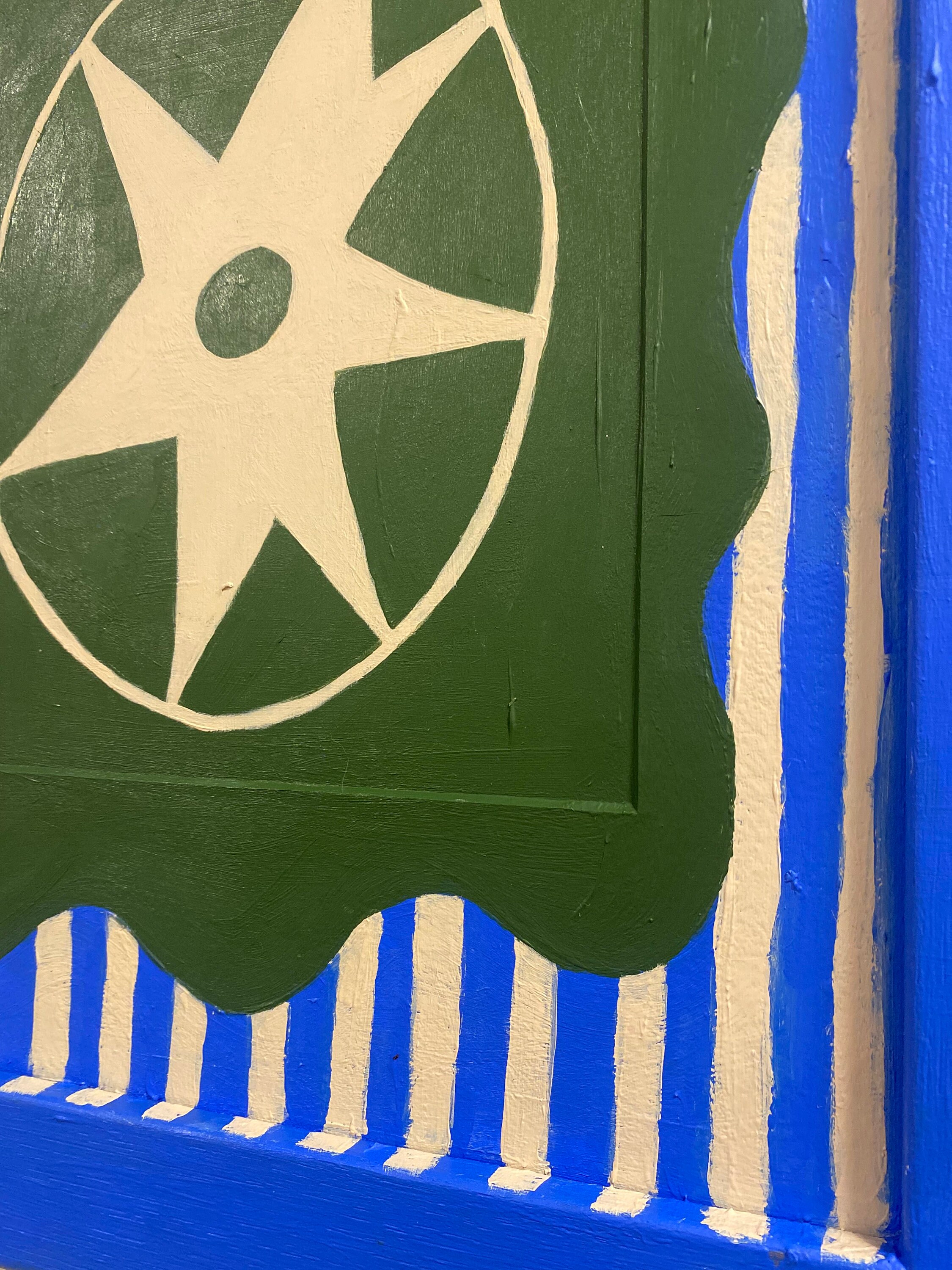 Home Star // Hand-painted Abstract Folk Art - Etsy