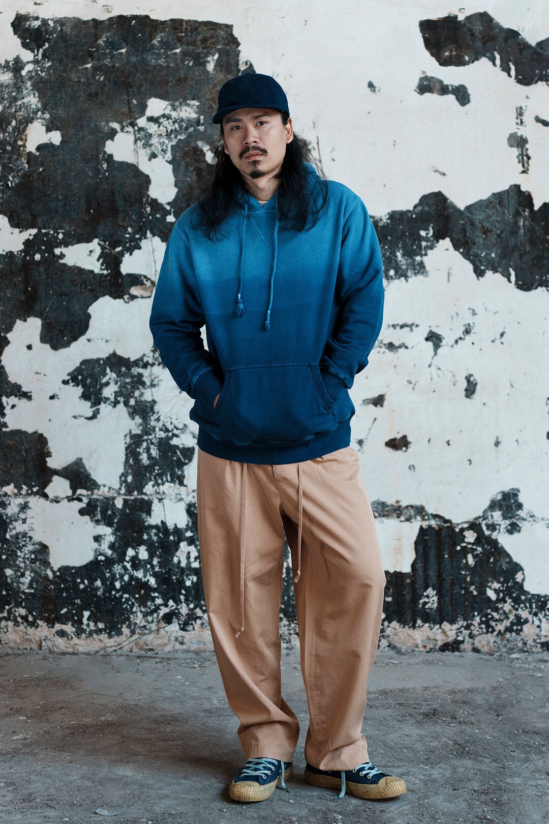 Plant Handmade Blue Dyed Indigo Gradient Heavy Hooded Pullover - Etsy
