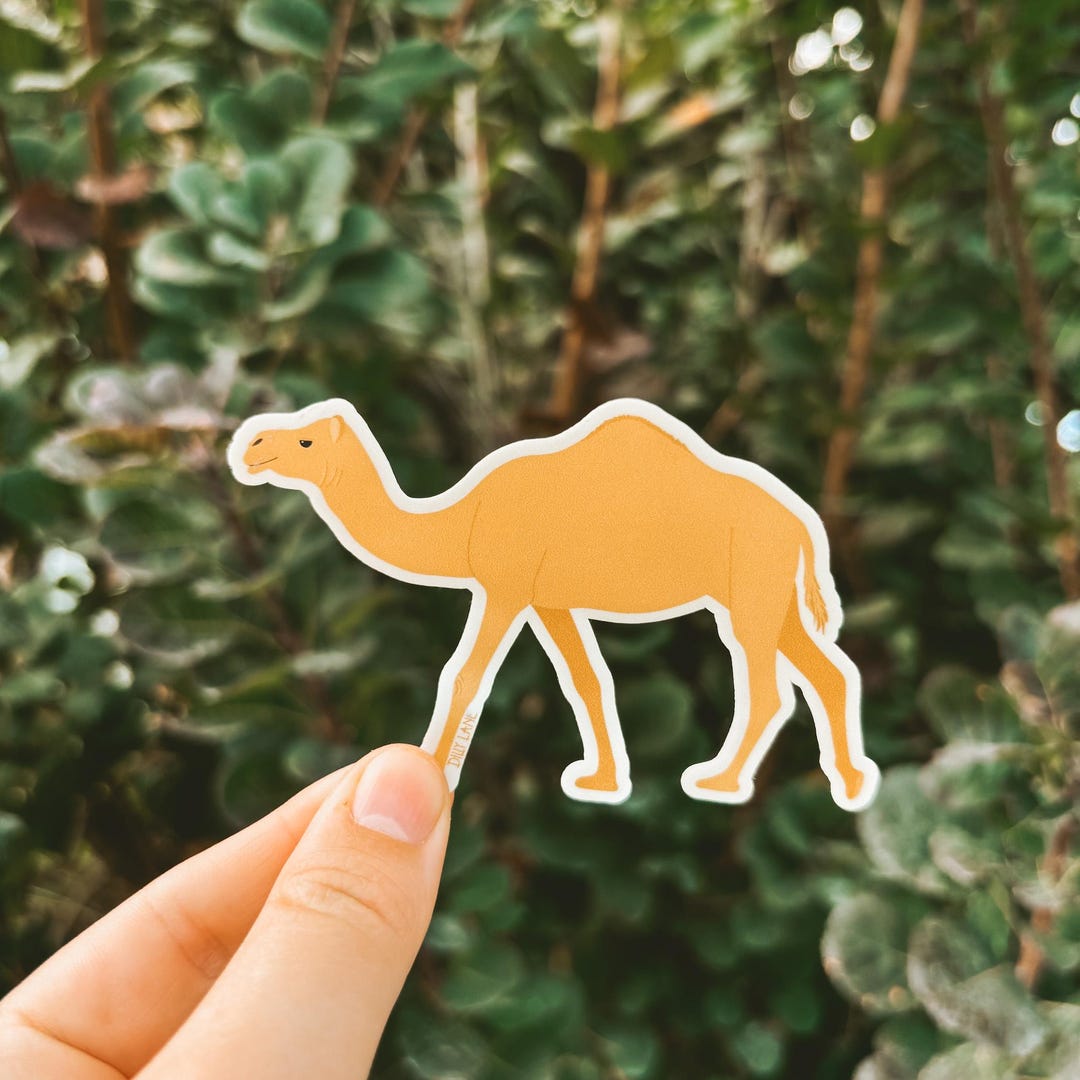 Cute Camel Sticker – Desert Animal Decal for Laptops, Water Bottles ...