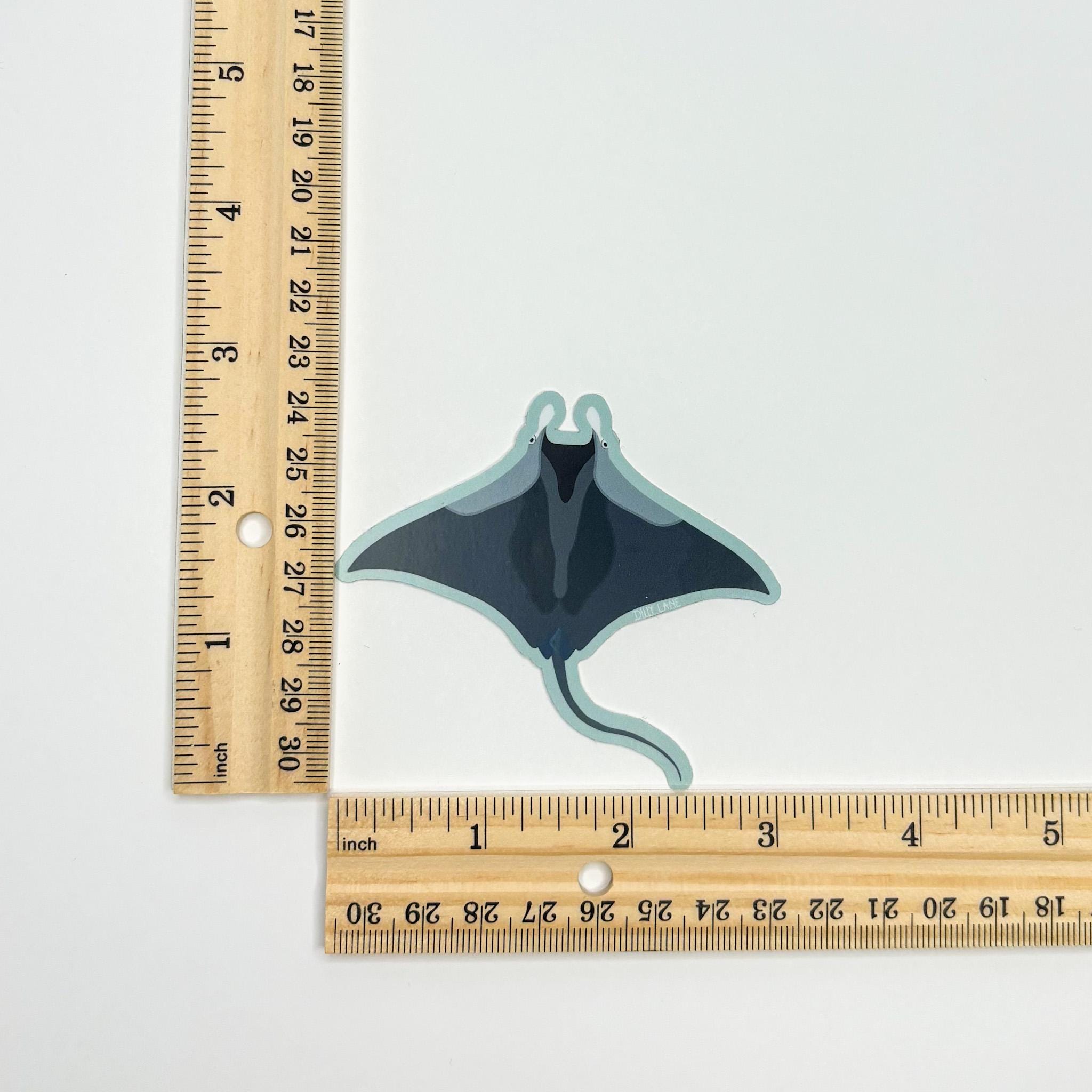 Manta Ray Sticker – Stunning Ocean Wildlife Decal for Marine Life ...