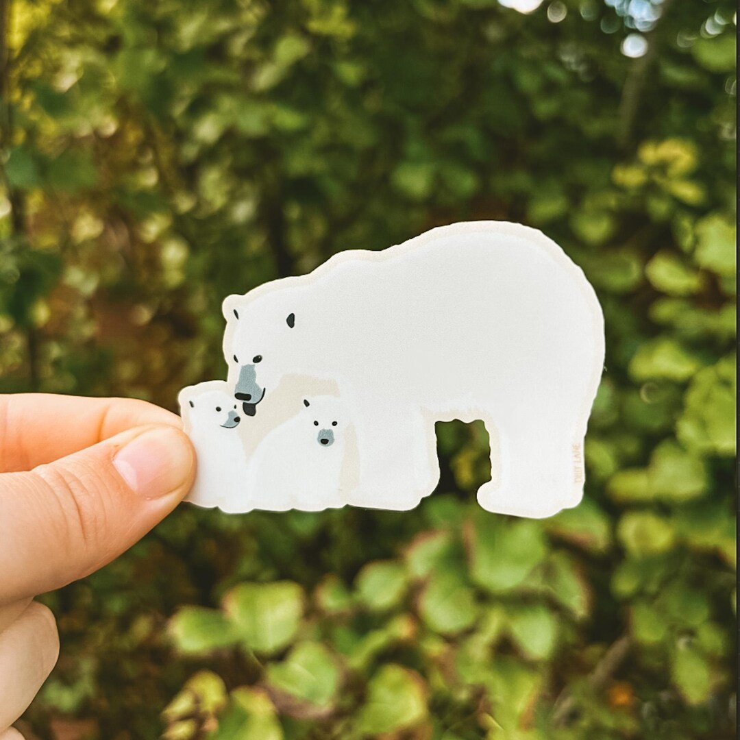 Polar Bear Sticker – Cute Arctic Animal Decal for Nature Lovers ...