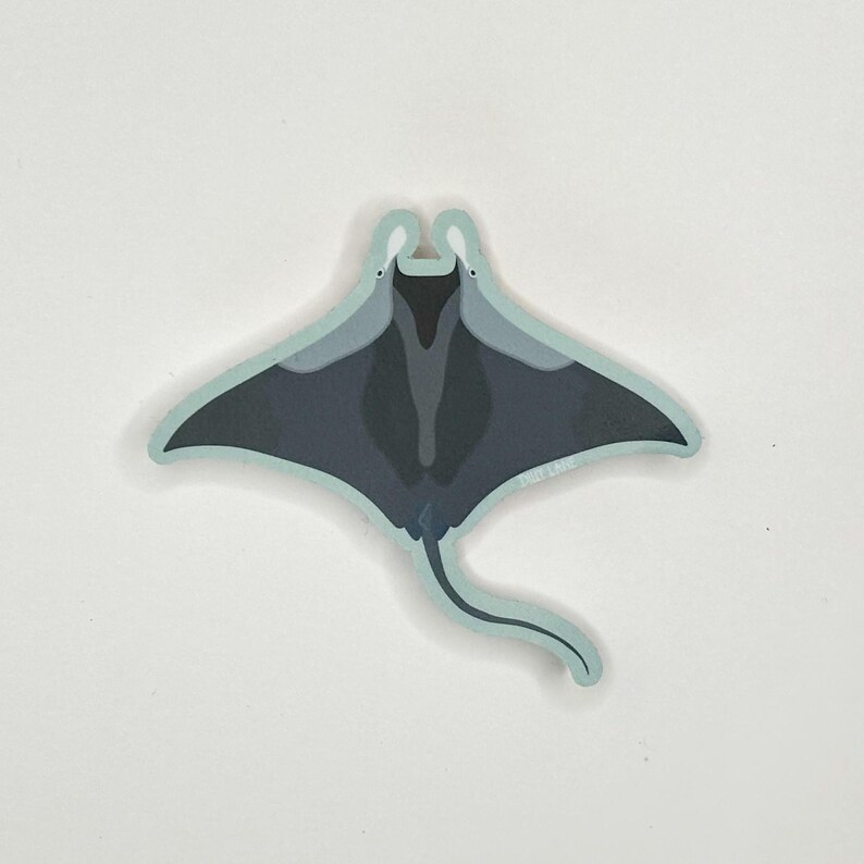 Manta Ray Sticker – Stunning Ocean Wildlife Decal for Marine Life ...