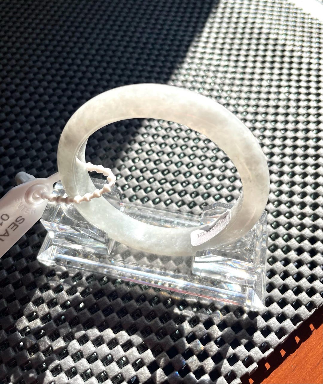 GIFT FOR HER Icy Snow White Jade Bangle Natural Myanmar Burma Icy ...