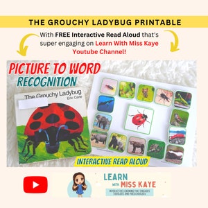 The Grouchy Ladybug Printable Worksheet: Eric Carle Activity (PDF) - Etsy
