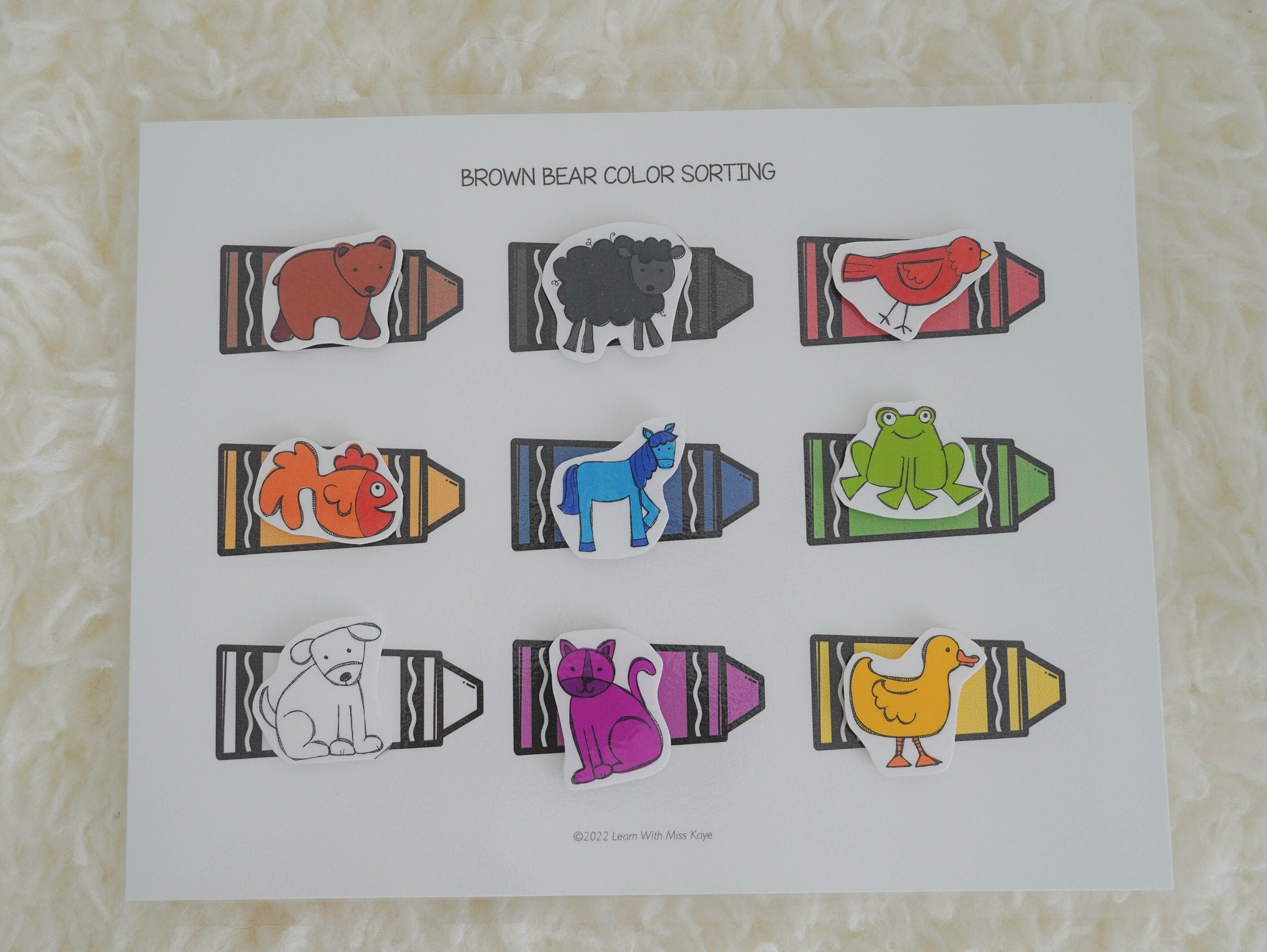 Quiet Book Toddler Busy Binder Printable | Color Matching Activity ...