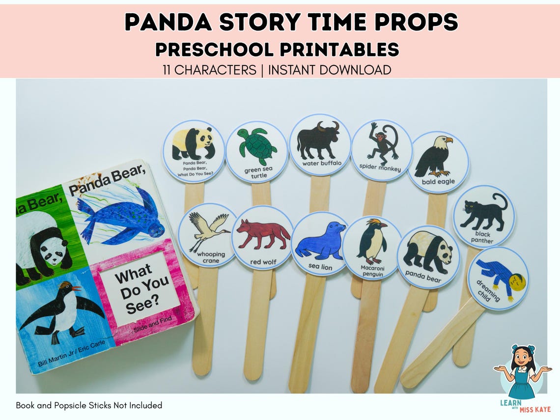 Panda Bear Panda Bear What Do You See Activities | Story Retelling for ...