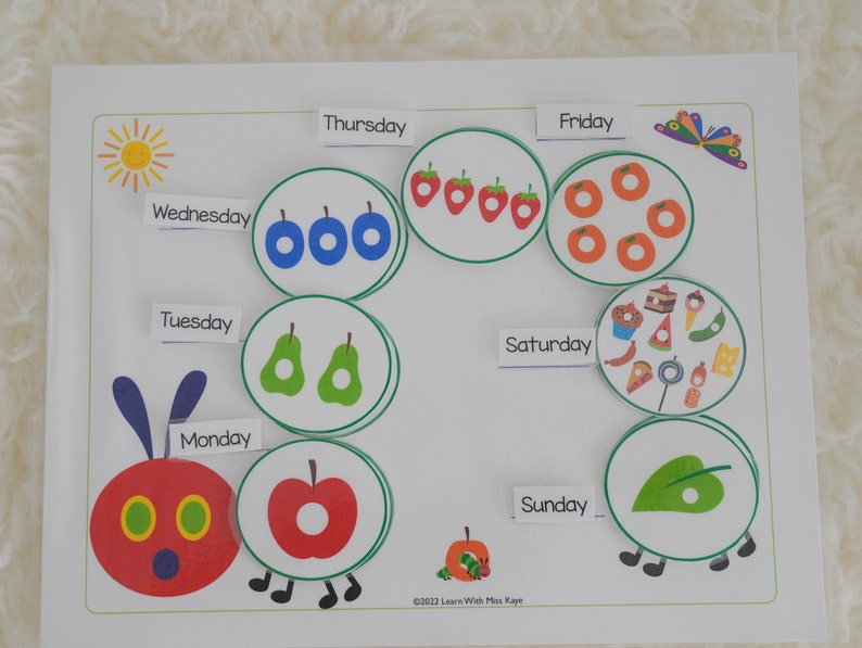The Very Hungry Caterpillar Printable Bundle: Toddler Busy Book (PDF ...