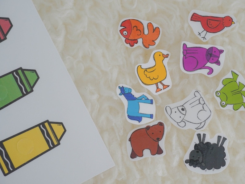 Quiet Book Toddler Busy Binder Printable | Color Matching Activity ...