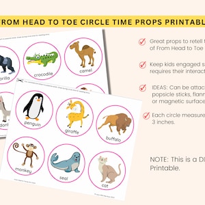 Eric Carle From Head to Toe Story Props (digital Download) - Etsy