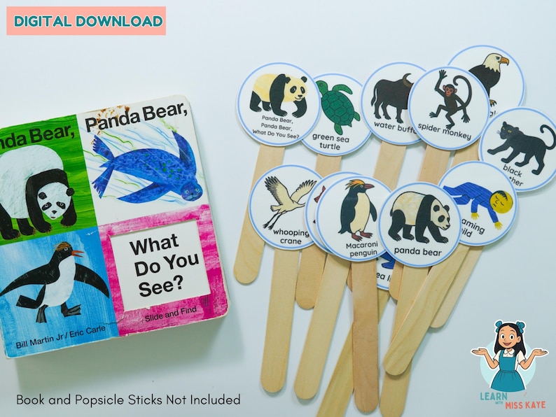 Panda Bear Panda Bear What Do You See Activities | Story Retelling for ...