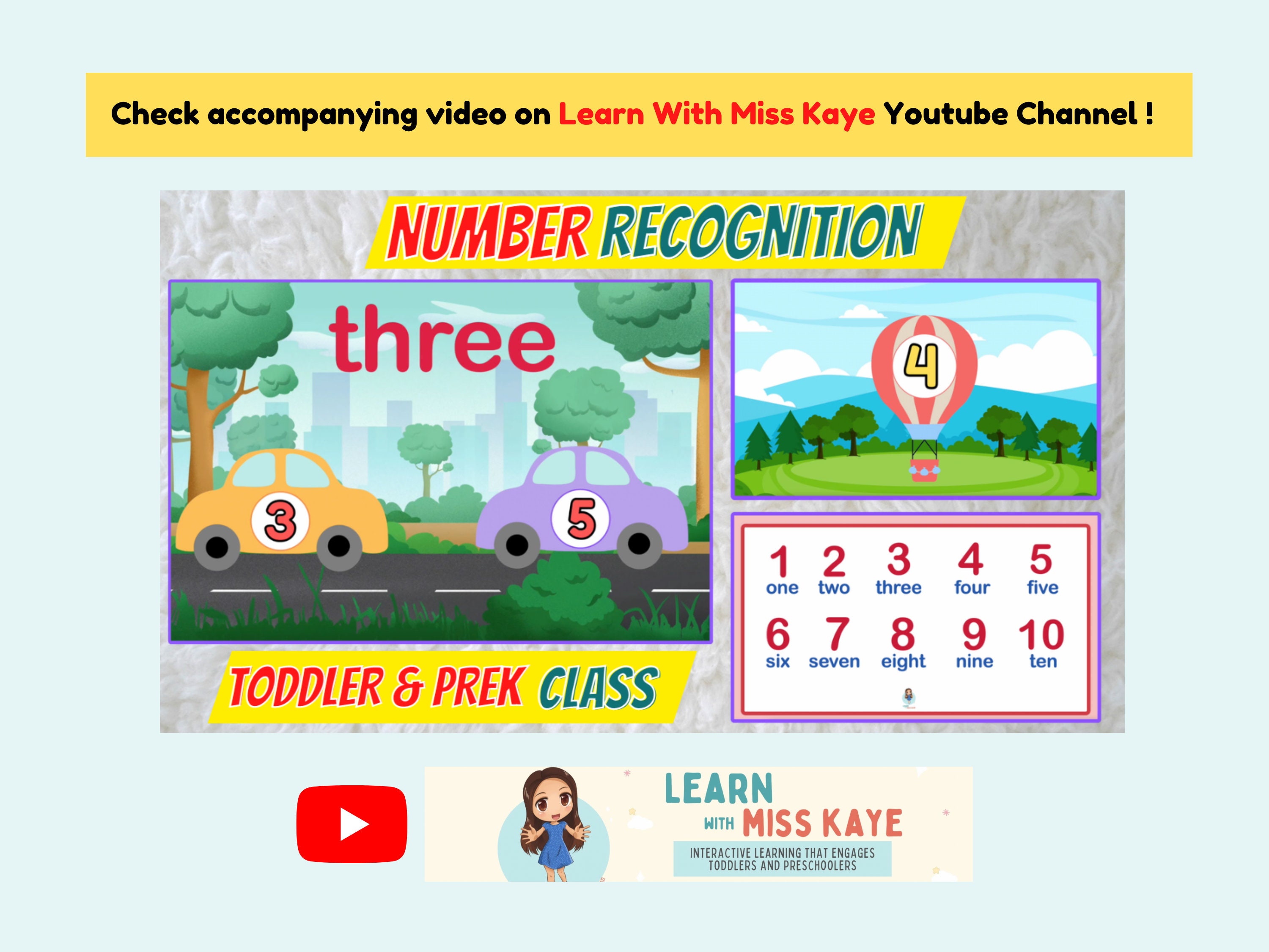 Toddler Preschool Busy Book Printable LOW Prep NUMBERS Learning Binder ...