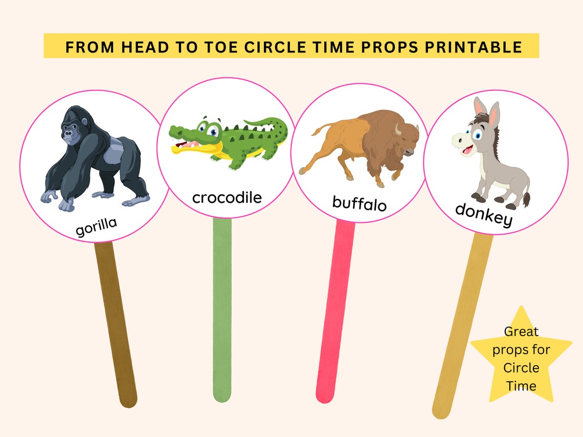 Eric Carle From Head to Toe Story Props (digital Download) - Etsy