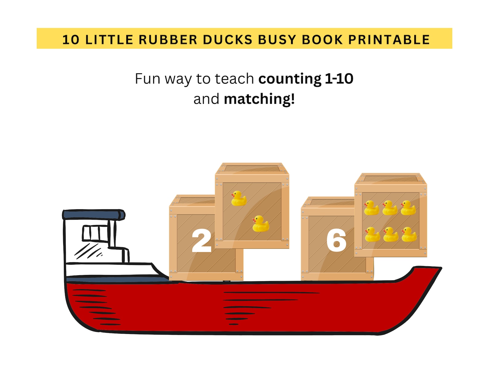 Eric Carle 10 Little Rubber Ducks Printable: Toddler Counting Activity ...