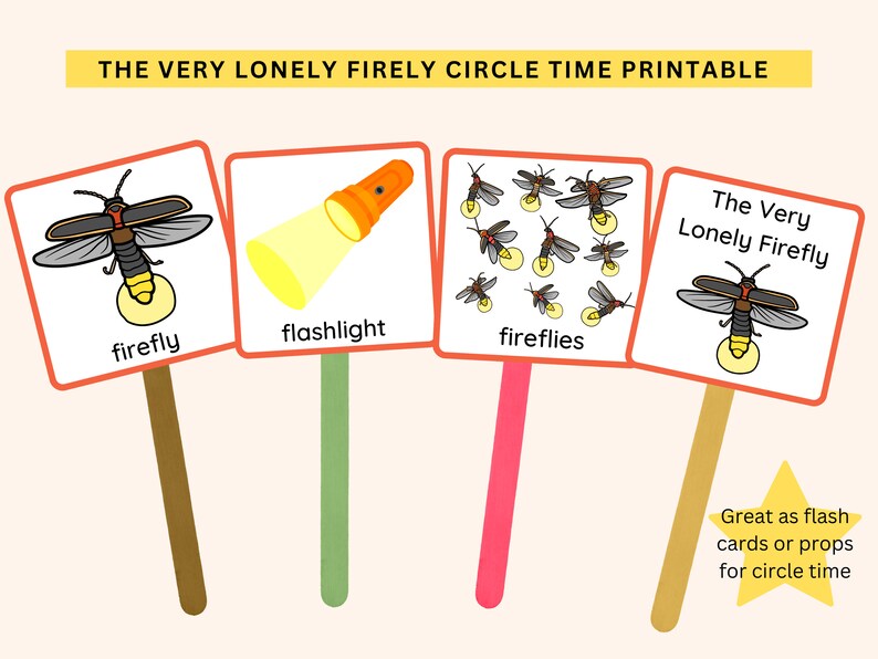 Circle Time Props - Eric Carle the Very Lonely Firefly | Speech Therapy ...