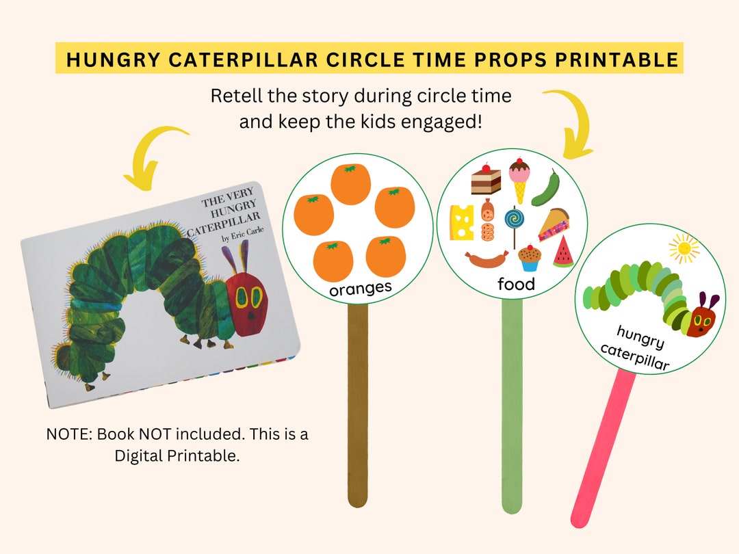 Hungry Caterpillar Story Props: Circle Time Printable (digital Download ...