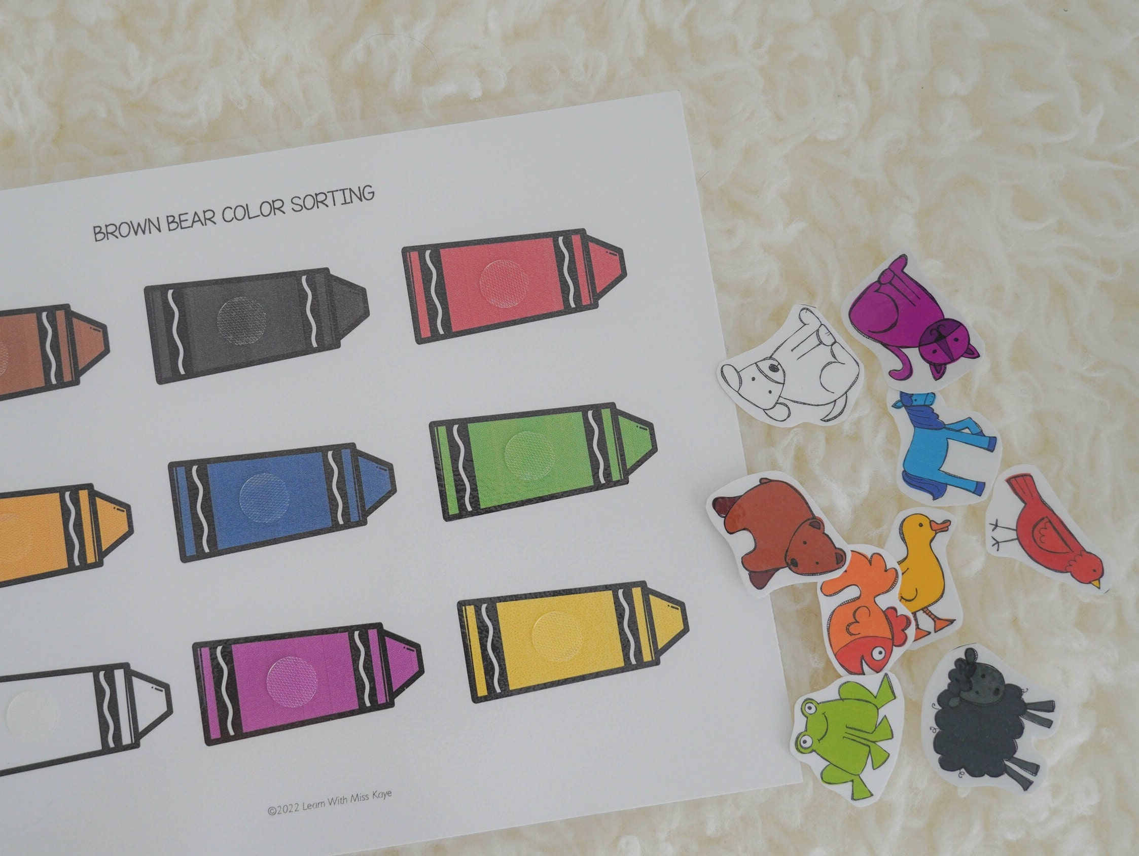 Quiet Book Toddler Busy Binder Printable | Color Matching Activity ...