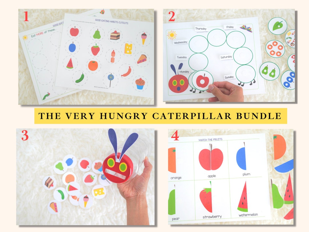 The Very Hungry Caterpillar Printable Bundle: Toddler Busy Book (PDF ...
