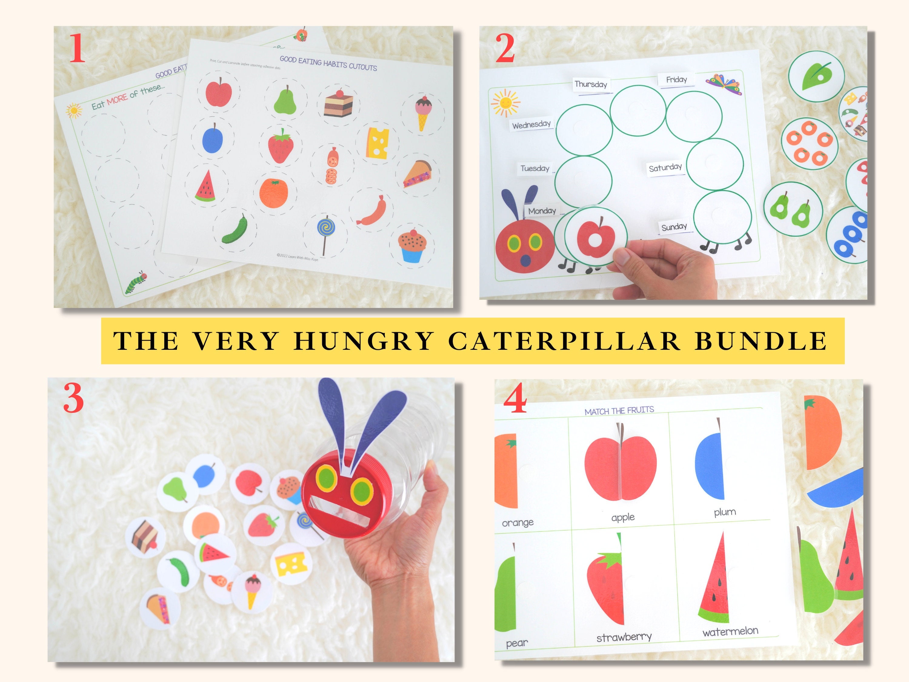 BUNDLE the Very Hungry Caterpillar Printable | Busy Book Activity ...