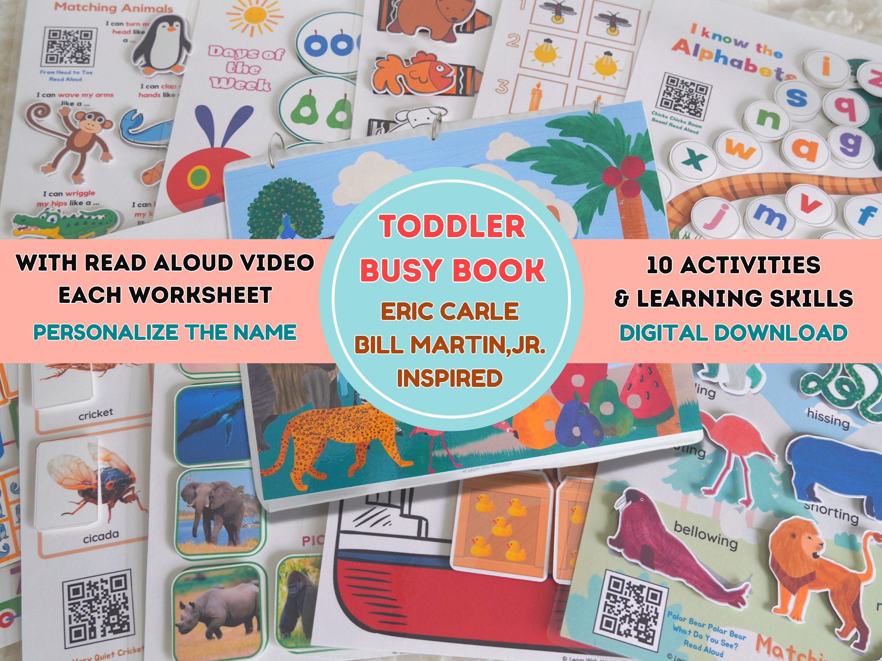 Montessori Busy Book | Toddler Preschool Busy Learning Binder ...