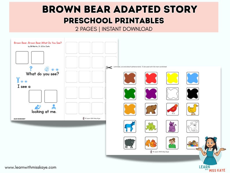 Brown Bear, Brown Bear Activities Story Companion |adapted Books for ...