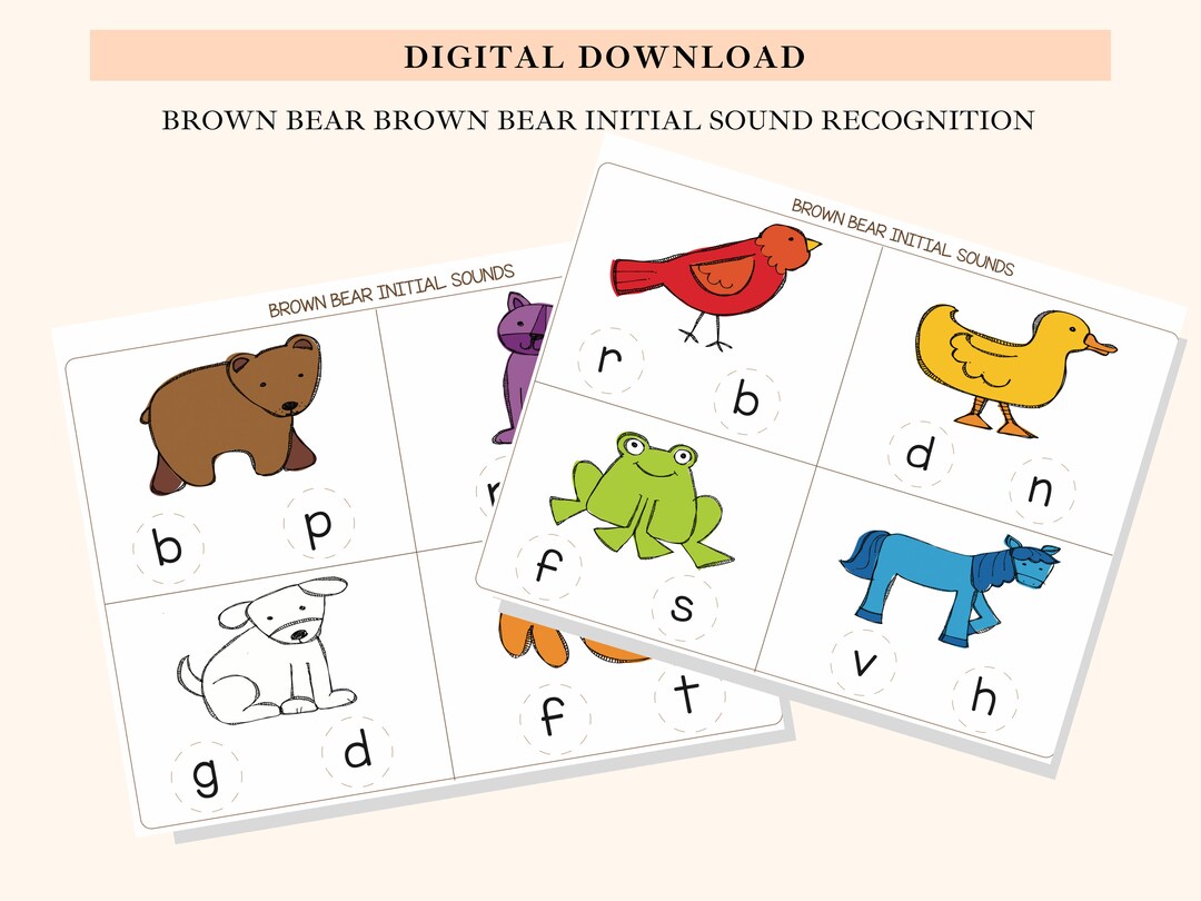 Toddler Busy Book Binder Activity Worksheet | Brown Bear Brown Bear ...