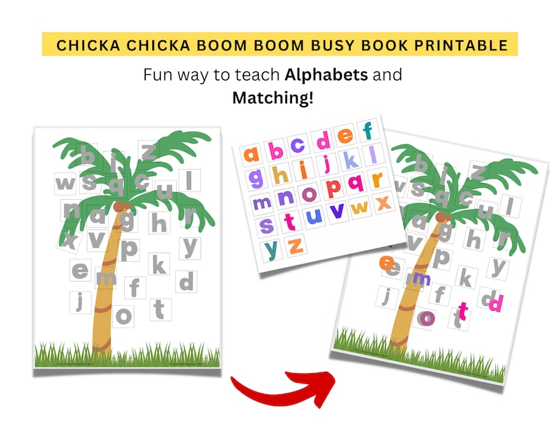 Chicka Chicka Boom Boom Busy Book Printable | Activity Worksheet for ...
