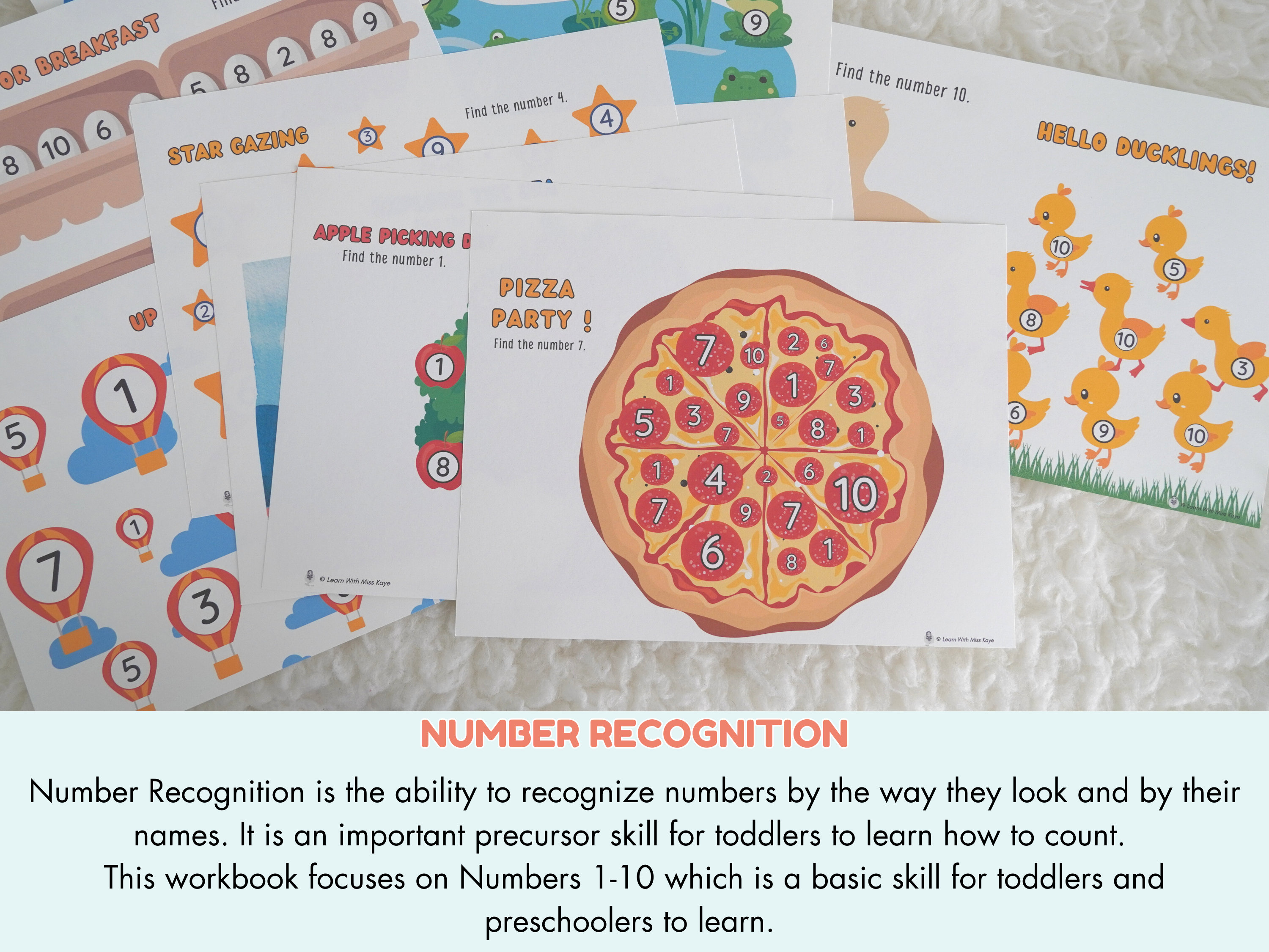 Toddler Preschool Busy Book Printable LOW Prep | NUMBERS Learning ...