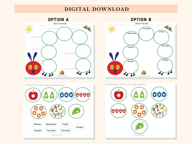 The Very Hungry Caterpillar Printable Bundle: Toddler Busy Book (PDF ...