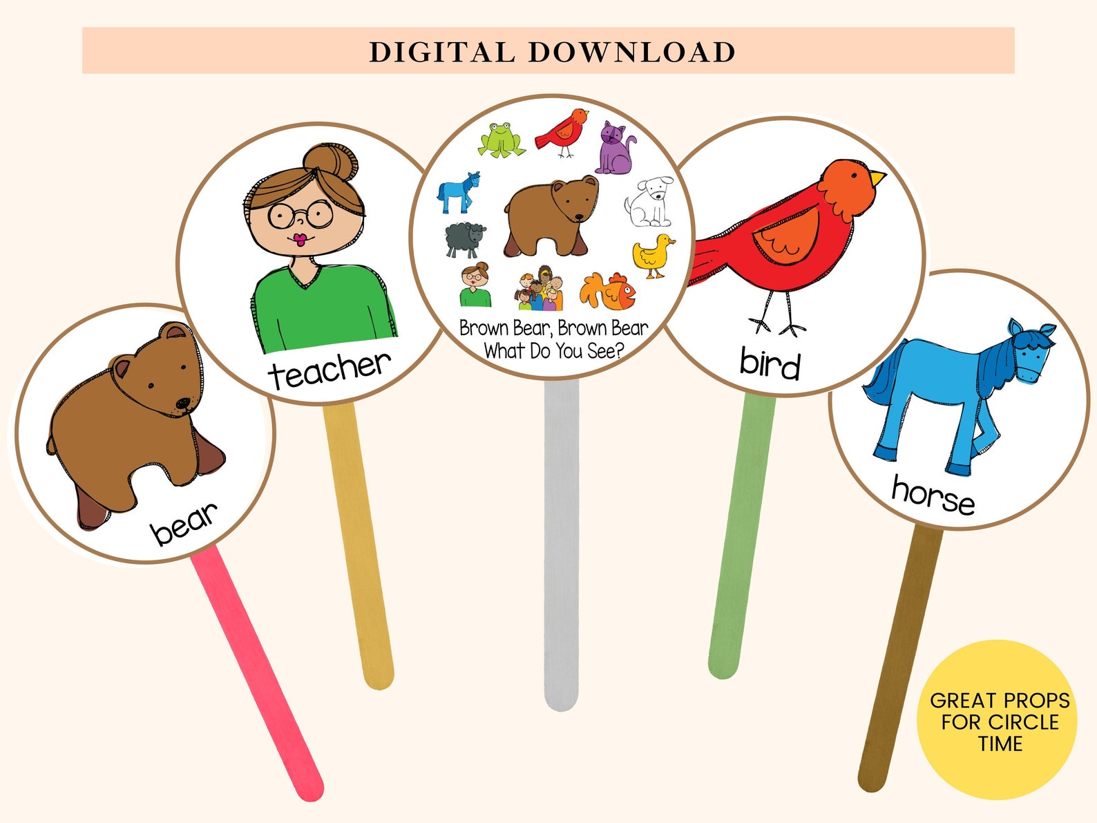 Circle Time Props for Toddler, Preschool, Kindergarten | Brown Bear ...