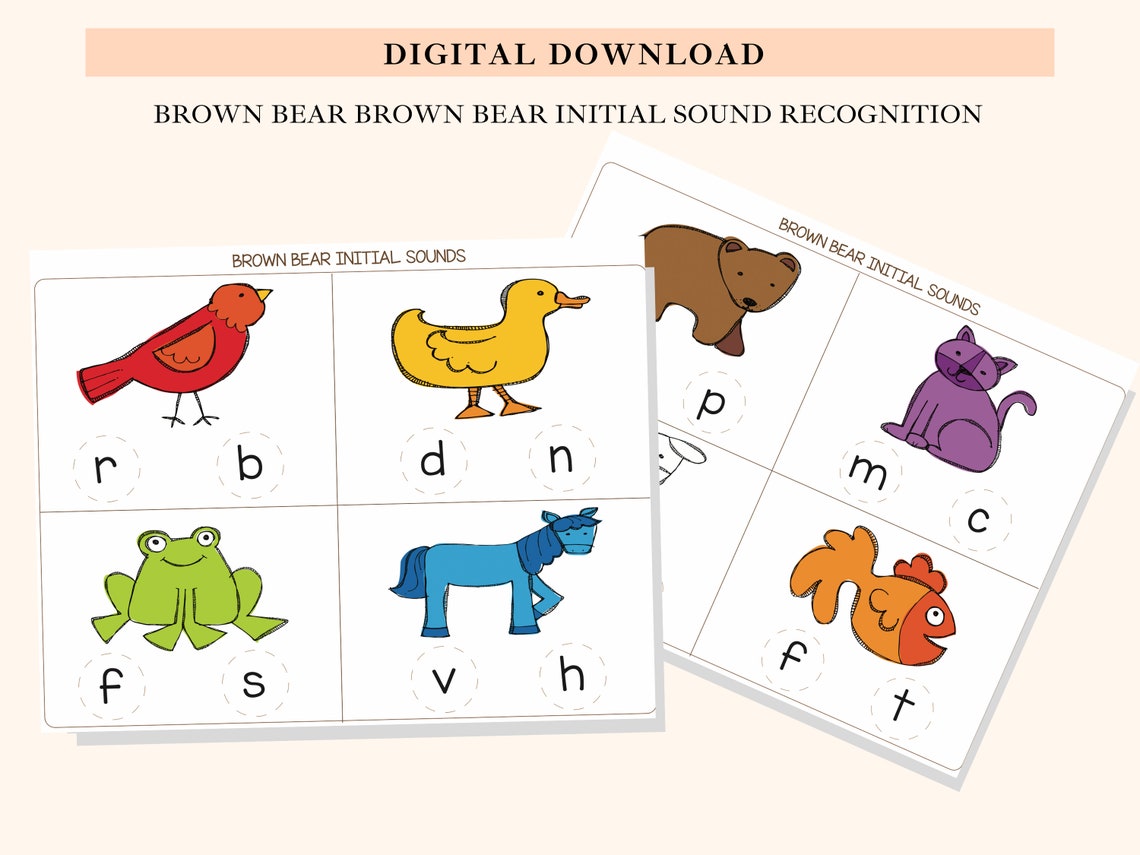 Brown Bear Busy Book Bundle: Homeschool Learning (digital Download) - Etsy