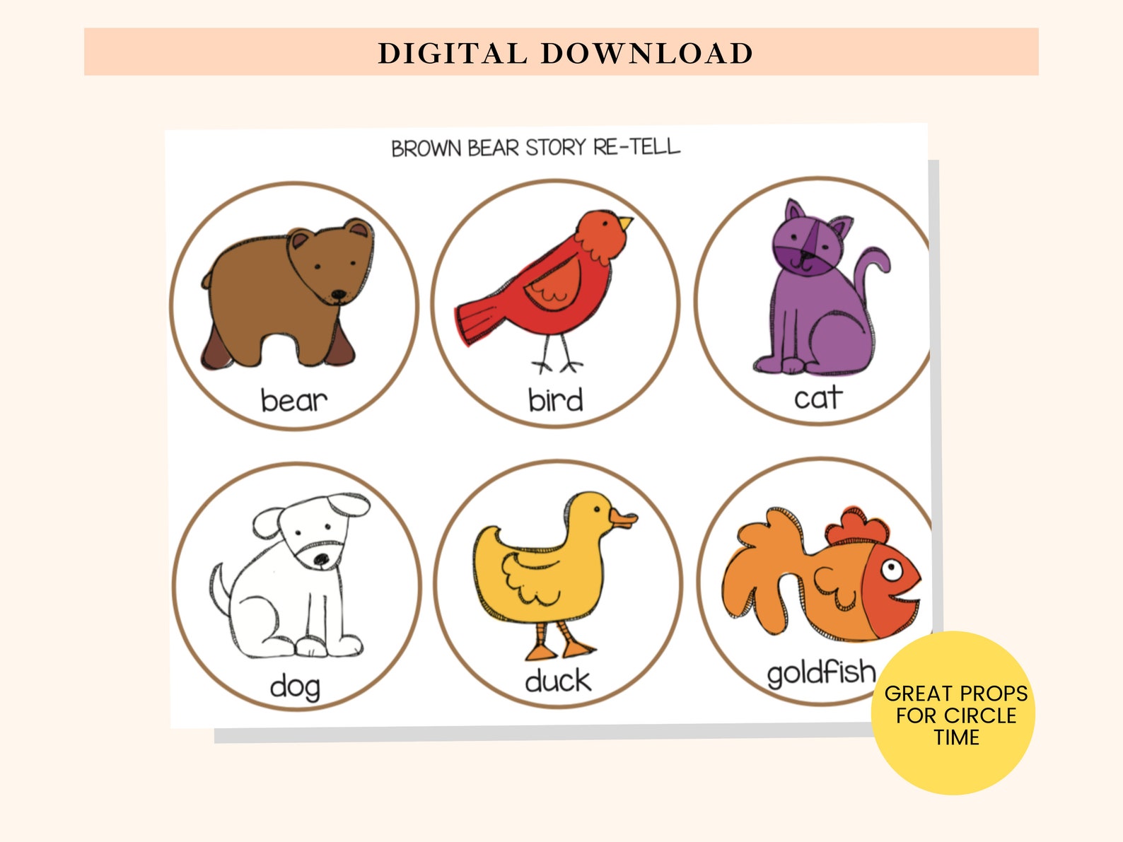 Circle Time Props for Toddler, Preschool, Kindergarten | Brown Bear ...