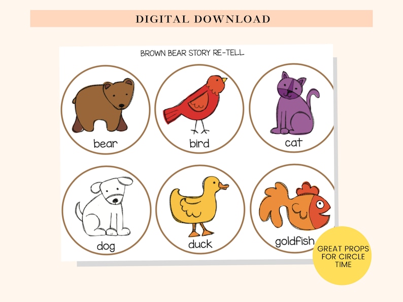 Circle Time Props for Toddler, Preschool, Kindergarten | Brown Bear ...