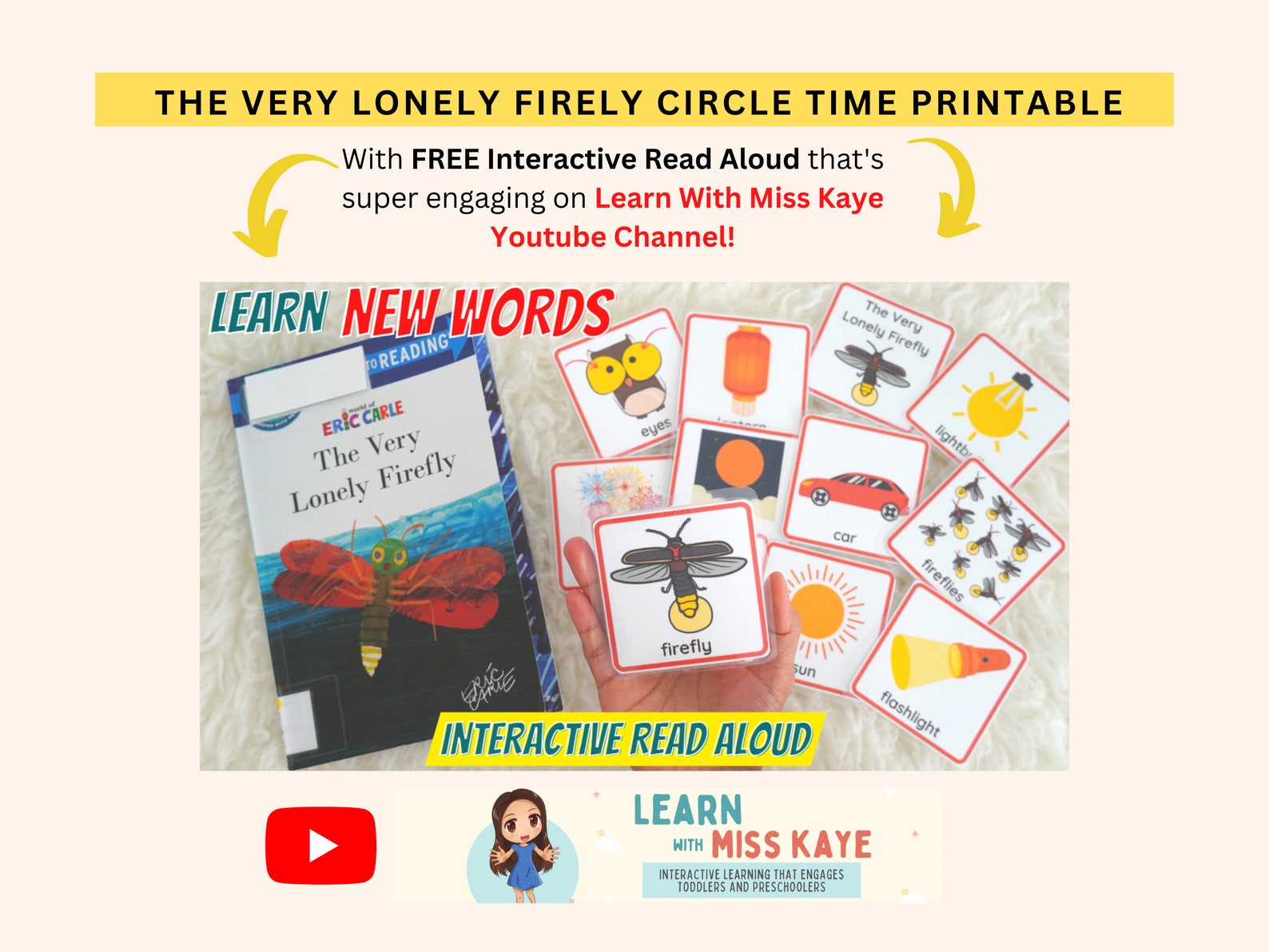 Circle Time Props - Eric Carle the Very Lonely Firefly | Speech Therapy ...