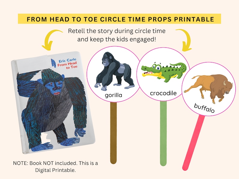 Eric Carle From Head to Toe Story Props (digital Download) - Etsy