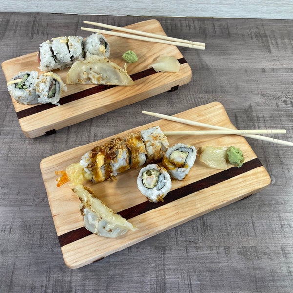 Japanese Wood Sushi Plate - Etsy