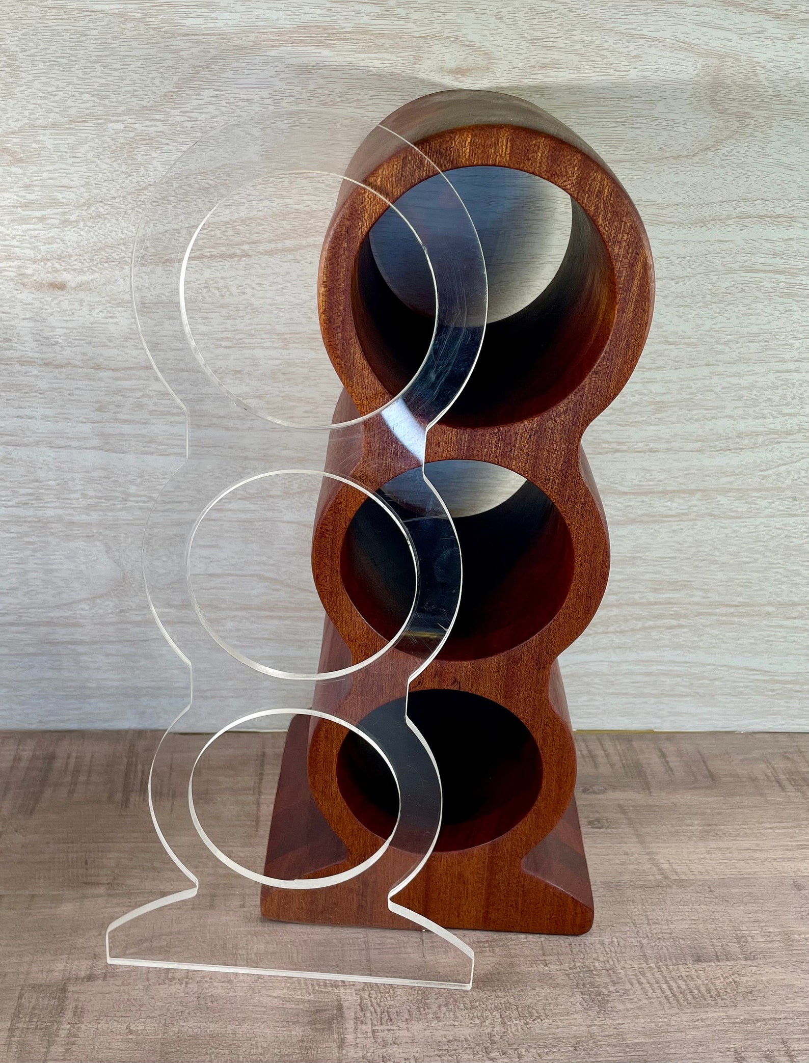 3 Bottle Wine Rack Router Template. Clear Cast Acrylic or MDF ...